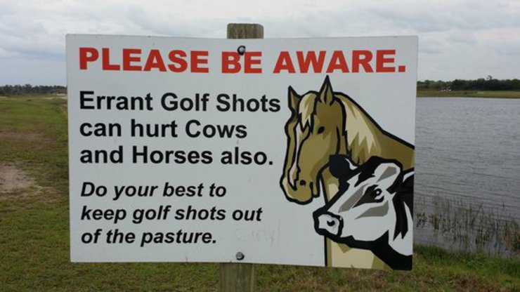 10 Hilarious and Unusual Golf Signs - SwingU Clubhouse